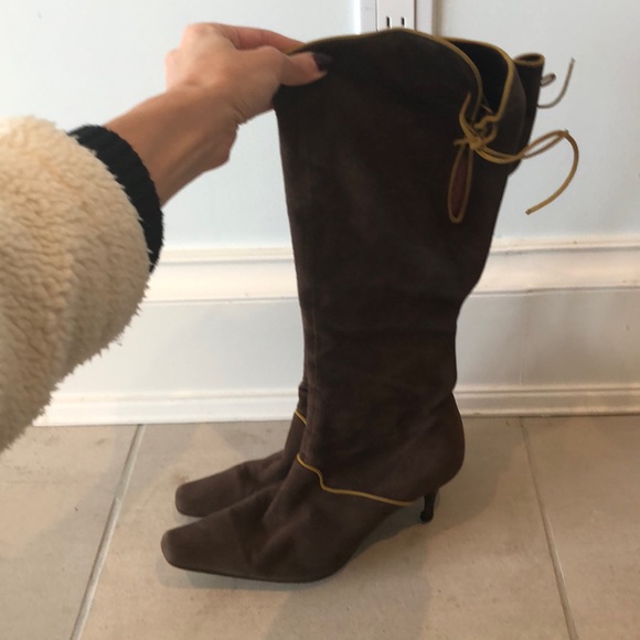 Sergio Rossi | Shoes | Khaite Look Alike Sergio Rossi Brown Suede Boots ...
